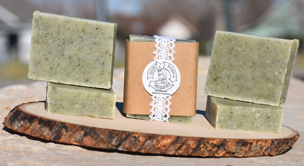 Peppermint and Patchouli with Seaweed and Chamomile Tea Soap - 4 Pack ...
